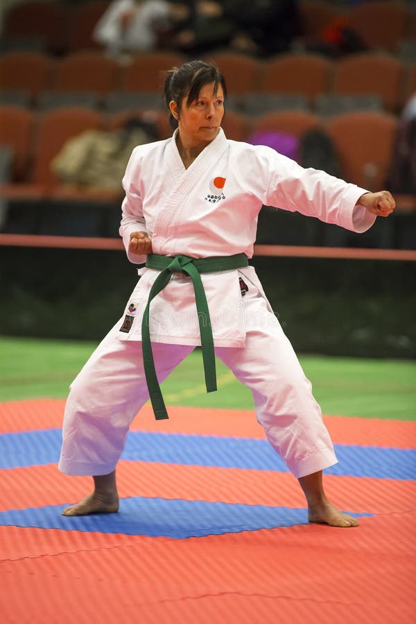 Karate Shotokan Kata Tournament Redaktionell Arkivfoto - Bild av strid ...