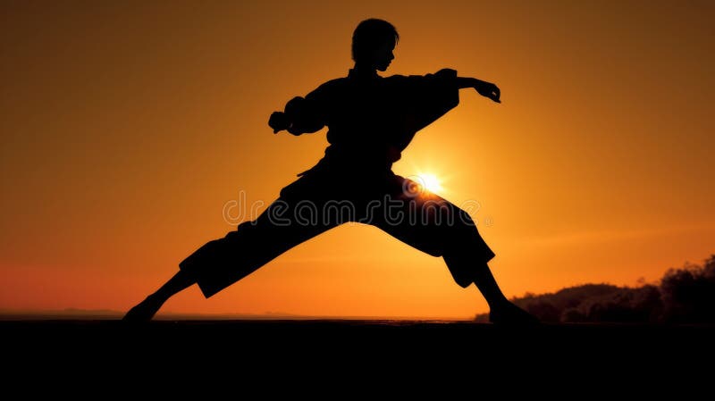 Karate Silhouette Stance Stock Illustrations – 507 Karate Silhouette ...