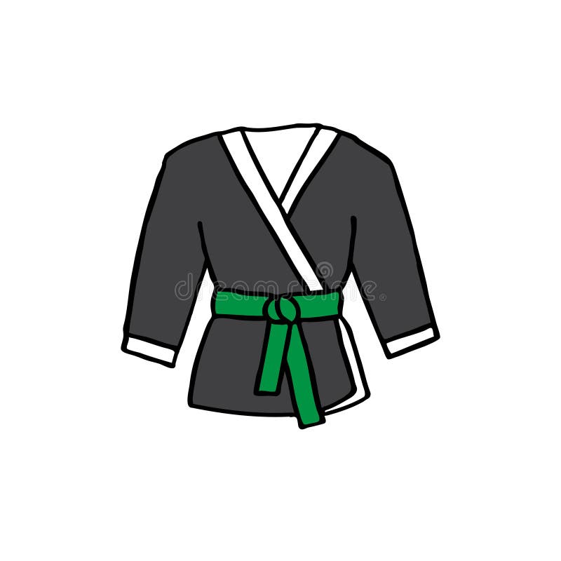 Karate Suit Doodle Icon, Vector Illustration Stock Illustration ...
