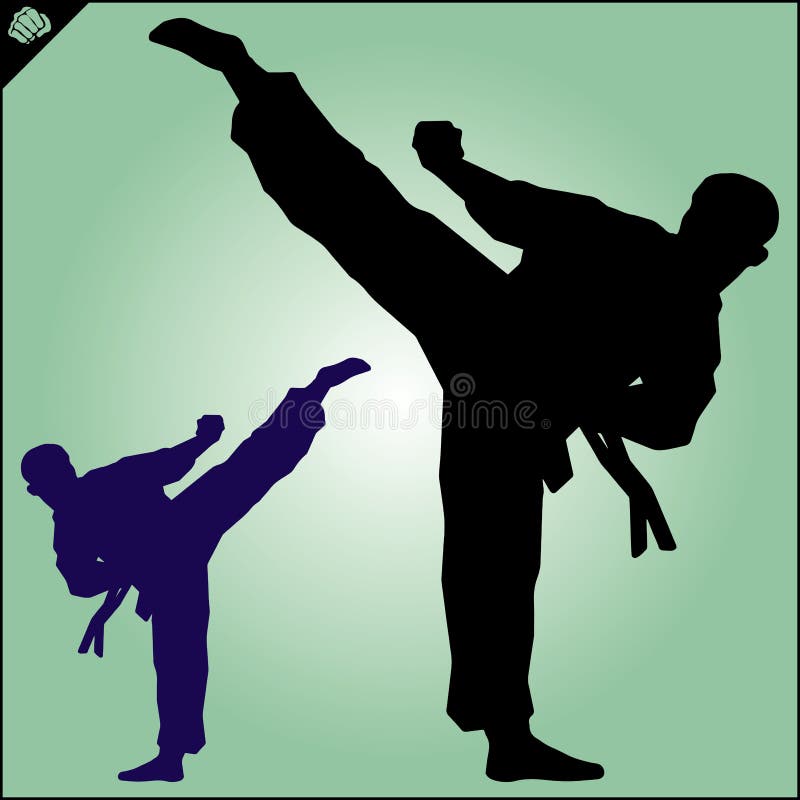 Karate. Taekwon-do. Kung-fu. High Kick. Martial Arts. Stock ...