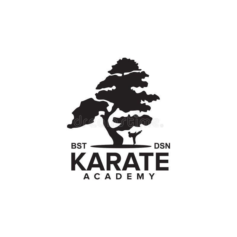 Karate Training Academy Logo Design Template Stock Vector ...