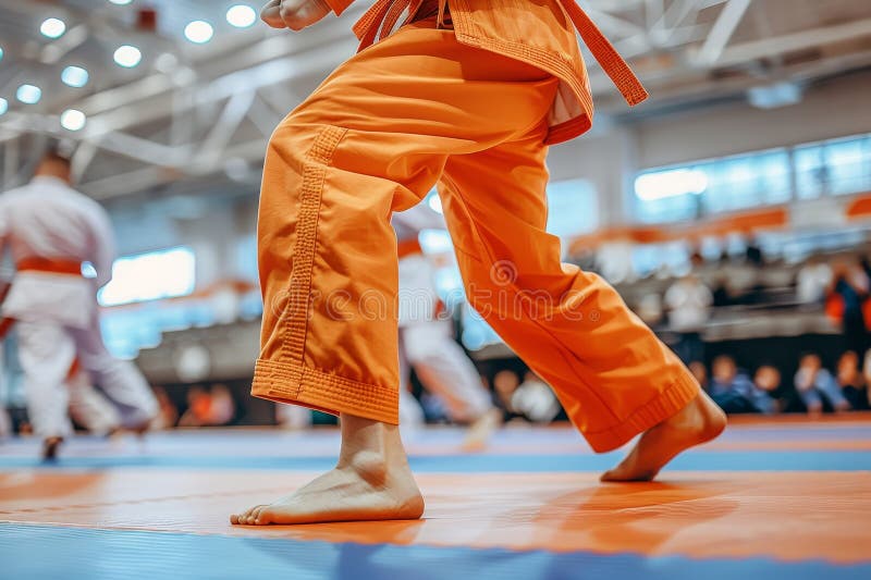 Karate Uniform in Motion Highlighting Form and Technique, Summer ...