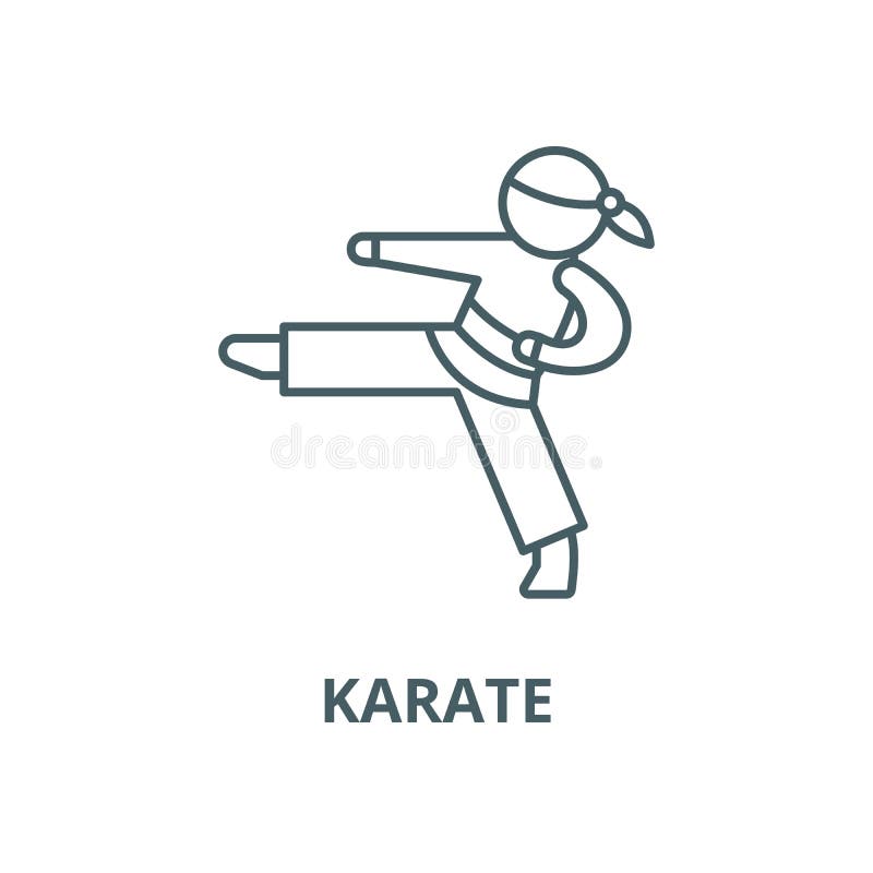 Karate Vector Line Icon, Linear Concept, Outline Sign, Symbol Stock ...
