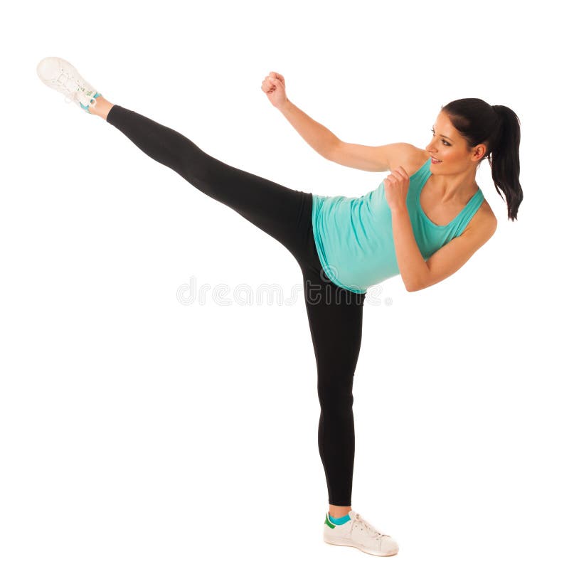 Female Kicking Poses