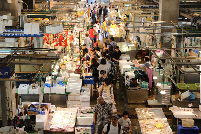 Karato Market and the Kanmon Strait Editorial Stock Image - Image of ...