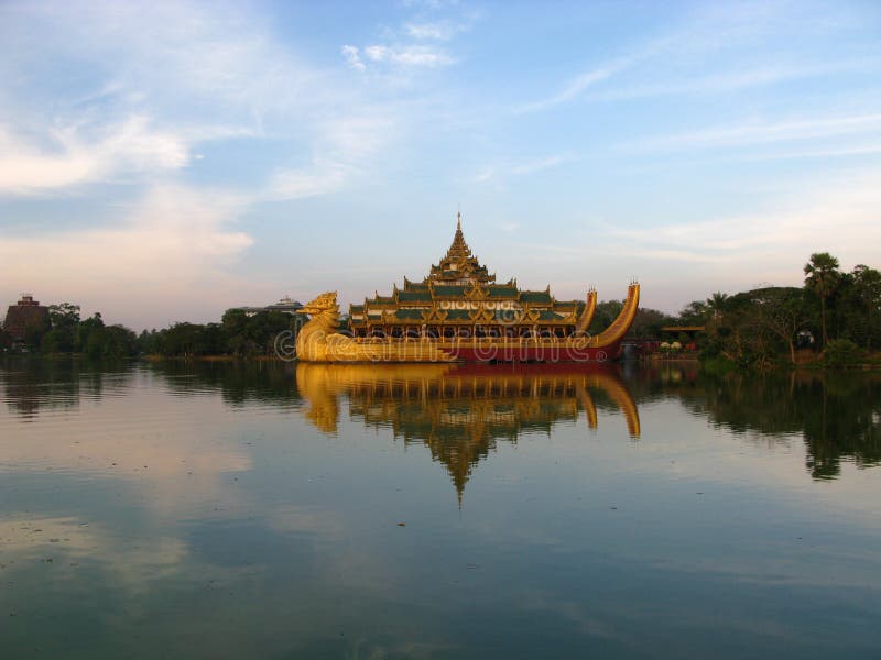 Karaweik Palace, Yangon, Rangoon, Myanmar Stock Photo - Image of ...