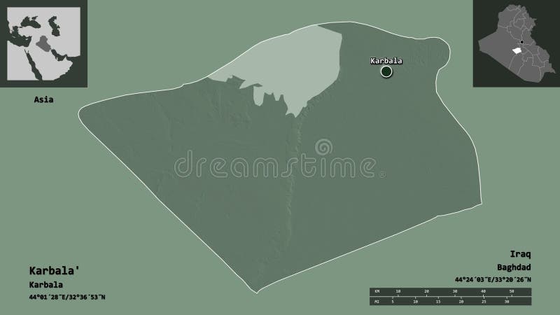 Karbala , Province of Iraq,. Previews. Administrative Stock ...