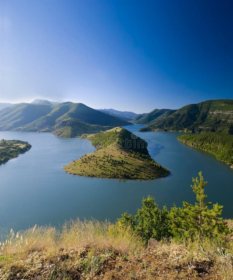 Kardjali lake Bulgaria stock photo. Image of lake, green - 28260626
