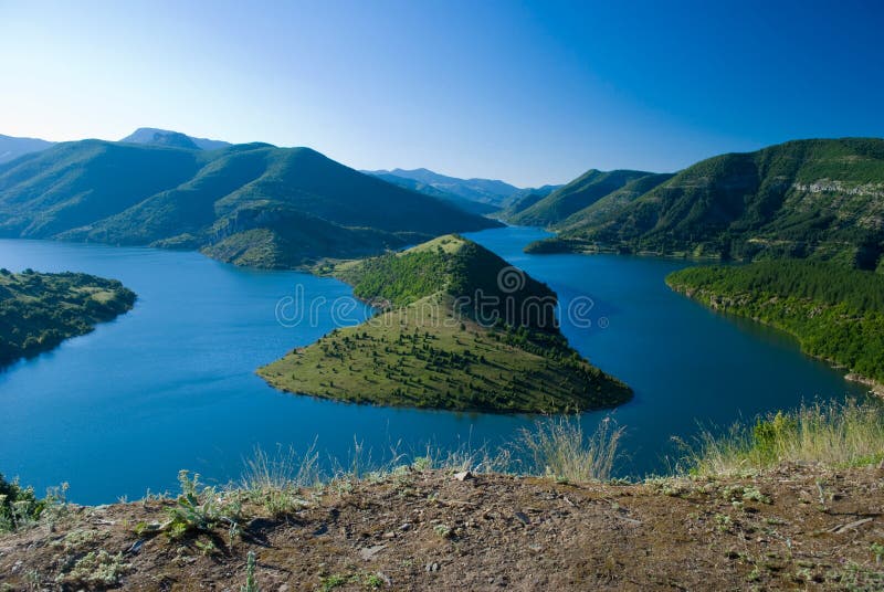 Kardjali lake, Bulgaria stock photo. Image of mountains - 31272568