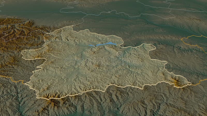 Kardzhali, Bulgaria - Outlined. Relief Stock Illustration ...