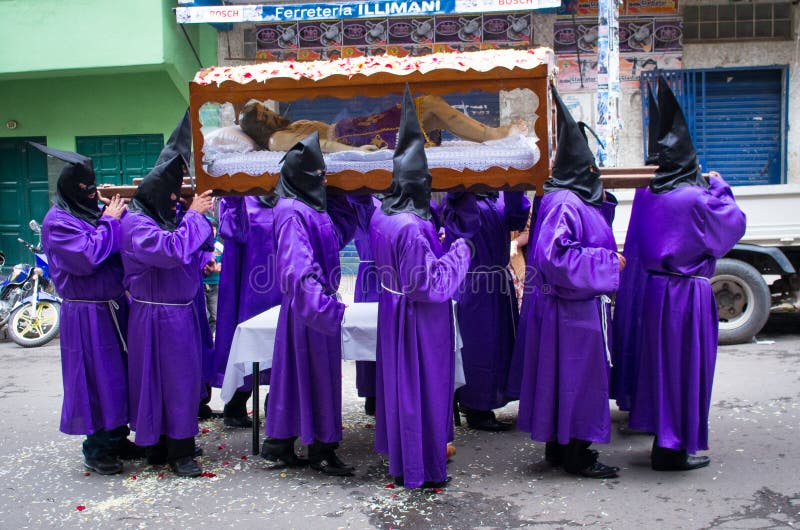 Karfreitags-Prozession in La Paz, Bolivien Redaktionelles ...