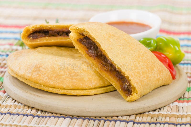 Karibisches Ruck-Rindfleisch Patty Stockfoto - Bild von exotisch ...