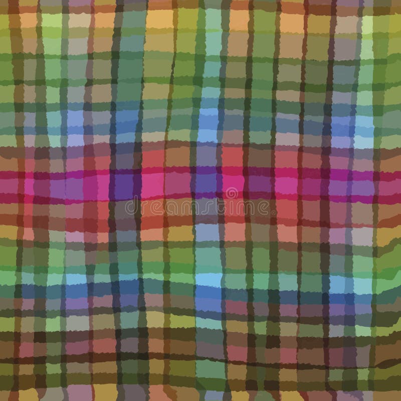 Kariertes Muster Des Mehrfarbenvektors Vektor Abbildung - Illustration ...