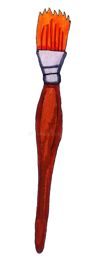 Karikatur-Brown-Aquarell-Pinsel Stock Abbildung - Illustration von bunt ...