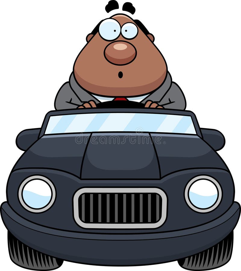 Karikatur-Chef Driving Surprised Vektor Abbildung - Illustration von ...