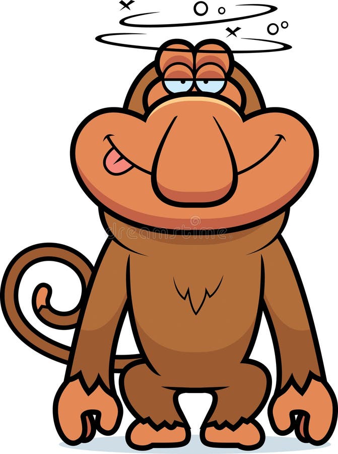 Karikatur-dummer Affe vektor abbildung. Illustration von dumm - 47479294