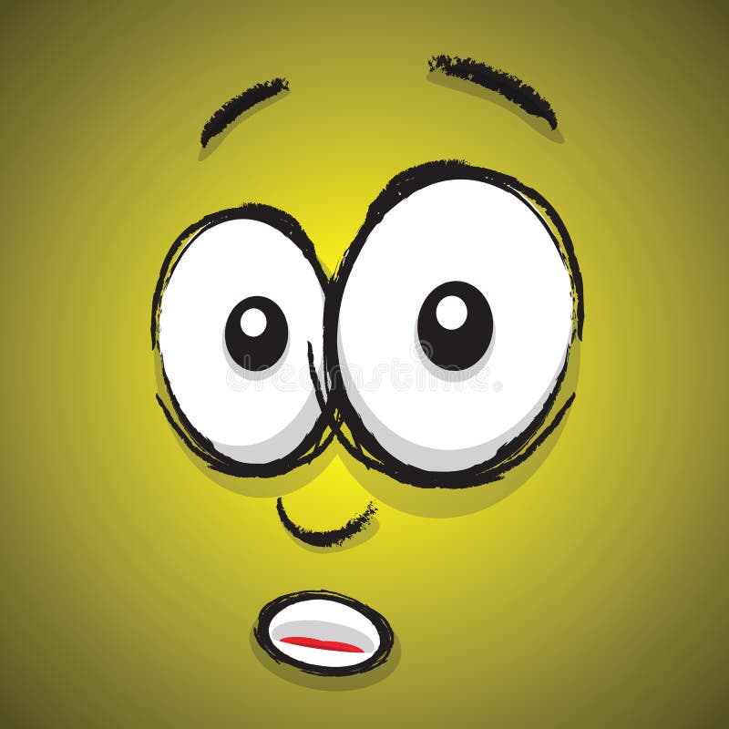 Entsetztes Gesicht Emoji Übersetzt Ikone Vektor Abbildung ...