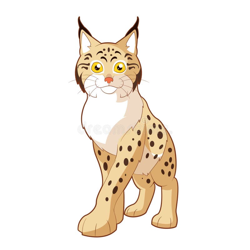 Karikaturluchs vektor abbildung. Illustration von flaumig - 20097327