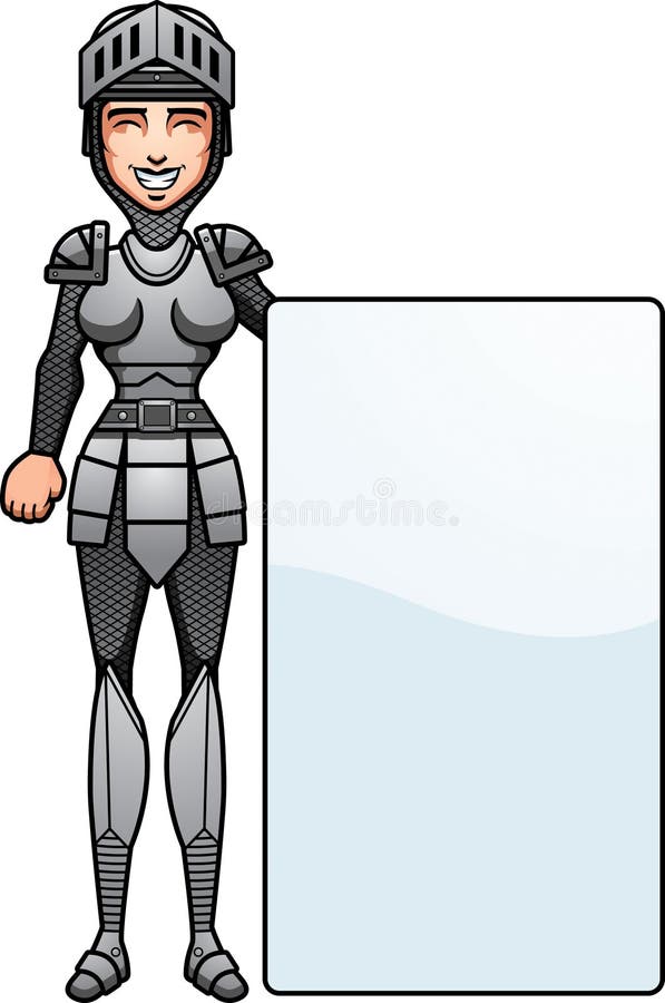 Karikatur-Ritter Sign vektor abbildung. Illustration von kunst - 69106245