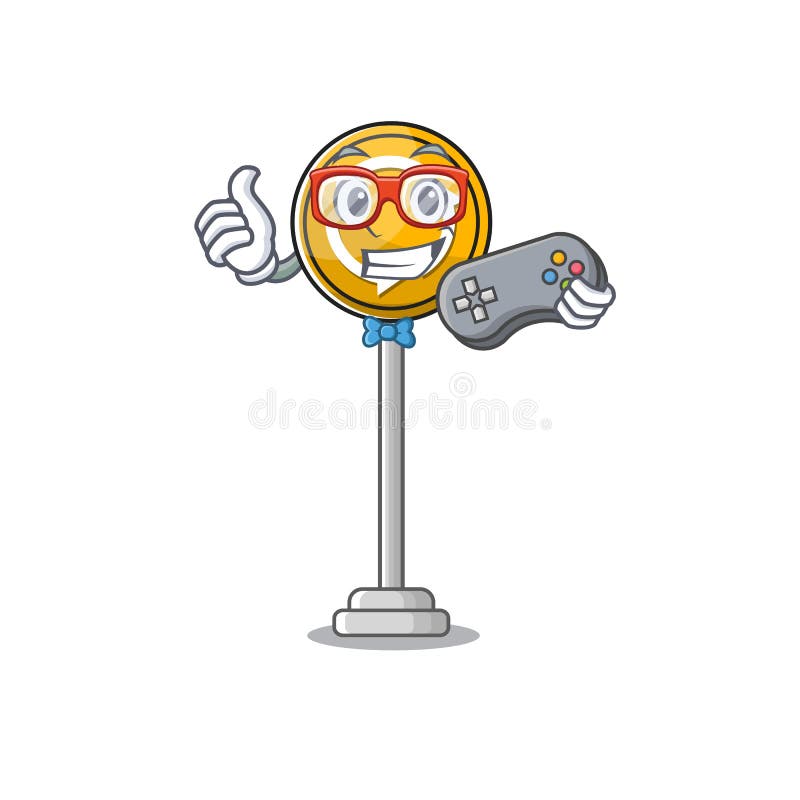 Karikaturenform Des Gamers Mit Maskottchen Vektor Abbildung ...