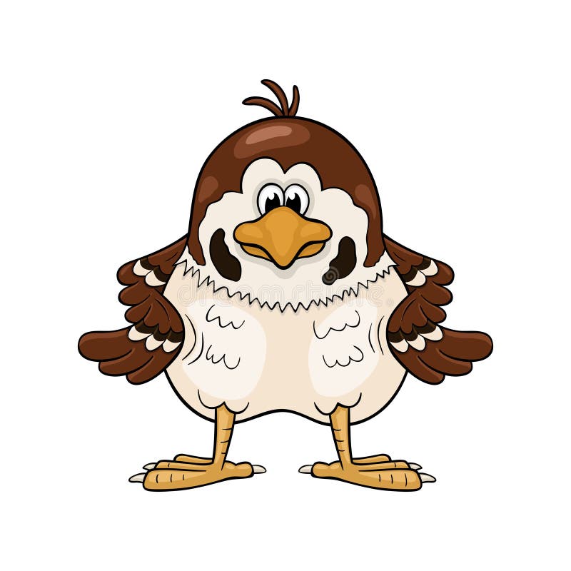 Karikatur-Spatzen-Vektor-Illustration Clipart Stockbild - Illustration ...