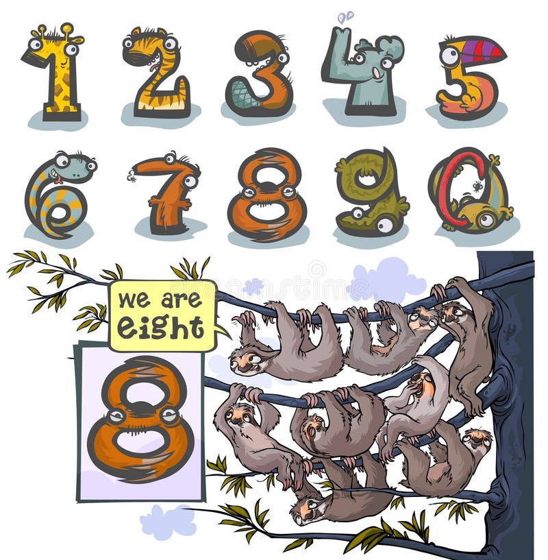 Nr. Acht Mit Blumen, Vektor Vektor Abbildung - Illustration von ...