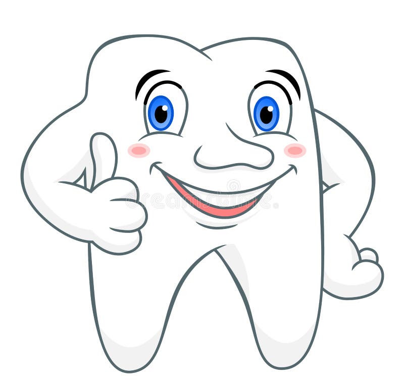 Karikaturzahn mit Karies vektor abbildung. Illustration von backenzahn ...