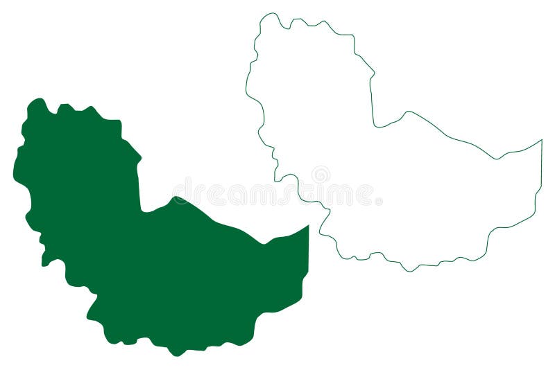 Karimnagar District Telangana State, Republic of India Map Vector ...