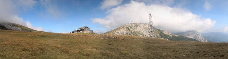 Karl Ludwig Mountain Hut in Rax Alps Stock Photo - Image of panorama ...