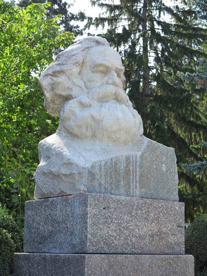 Karl Marx Bust Stone Statue in Europe Stock Photo - Image of marx ...