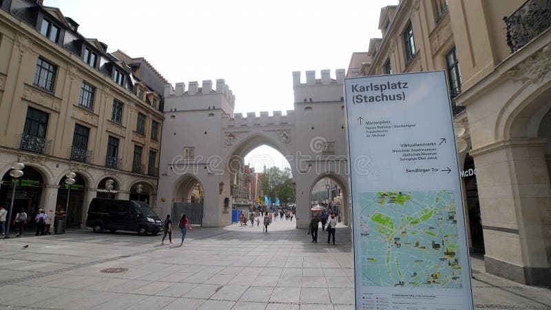 Karls Gate in the Histroic District of Munich - MUNICH, GERMANY - JUNE ...