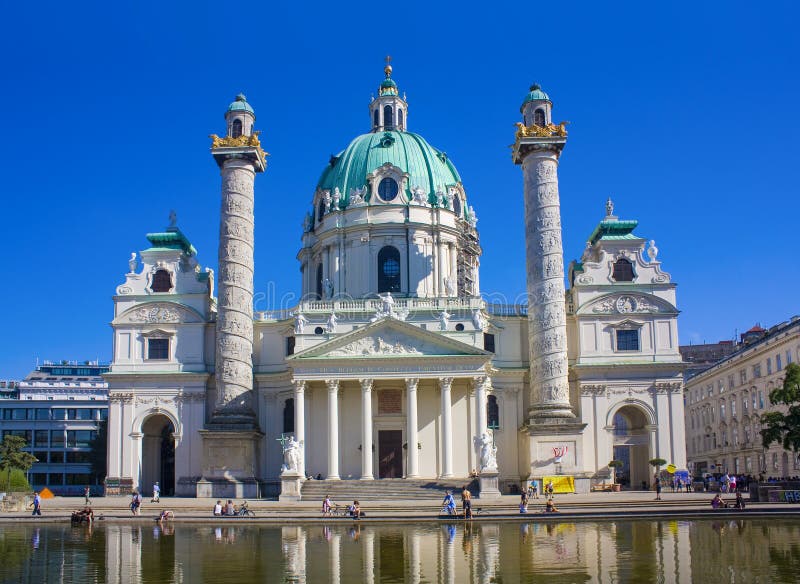 Famous Karlskirche Church in Vienna, Austria Stock Image - Image of ...