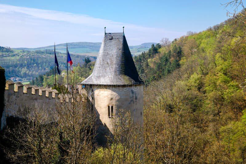 Karlstein Castle , Czech Republik Stock Image - Image of empire, king ...