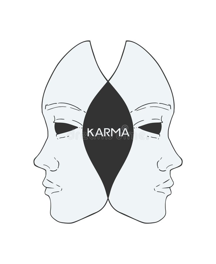 Karma heads symbol stock vector. Illustration of destiny - 290272629
