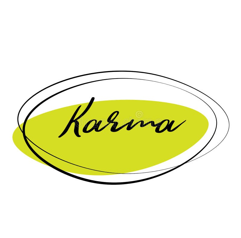 KARMA Sign on White Background Stock Illustration - Illustration of ...