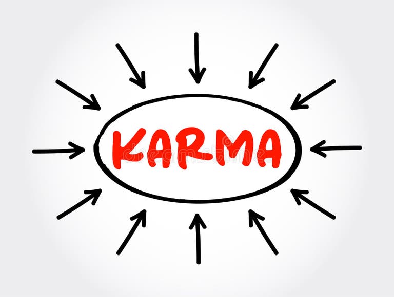 Karma Text with Arrows, Concept for Presentations and Reports Stock ...