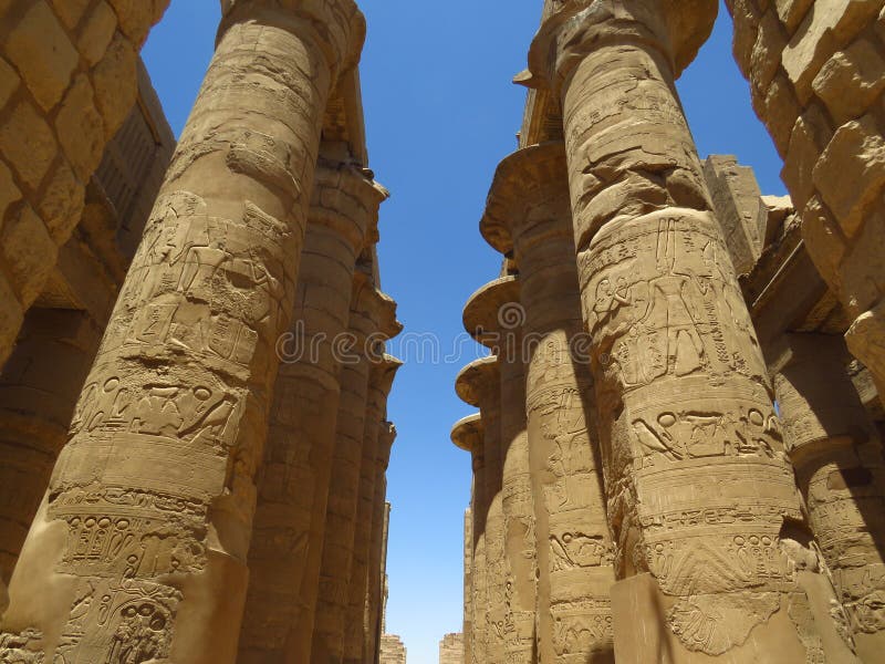 The Karnak Temple Complex in Luxor Egypt Stock Photo - Image of desert ...