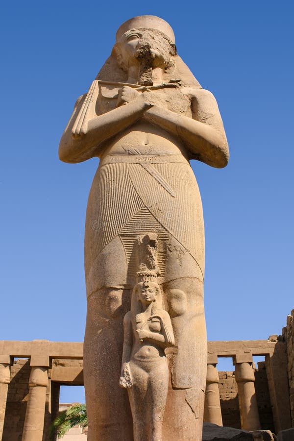 Ramses 2 and His Wife Nefertari in Luxor Stock Image - Image of ...