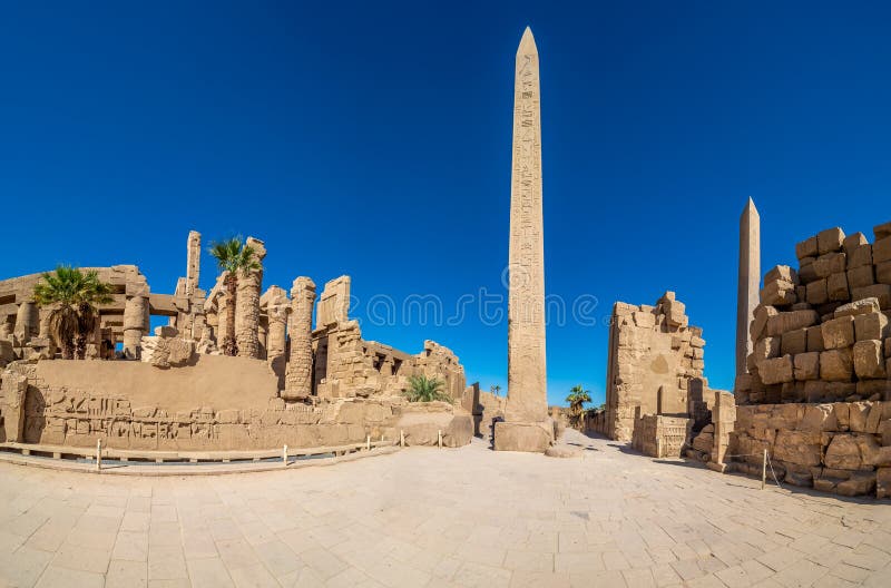 Karnak Temple Complex with Obelisk Stock Image - Image of egypt, luxor ...