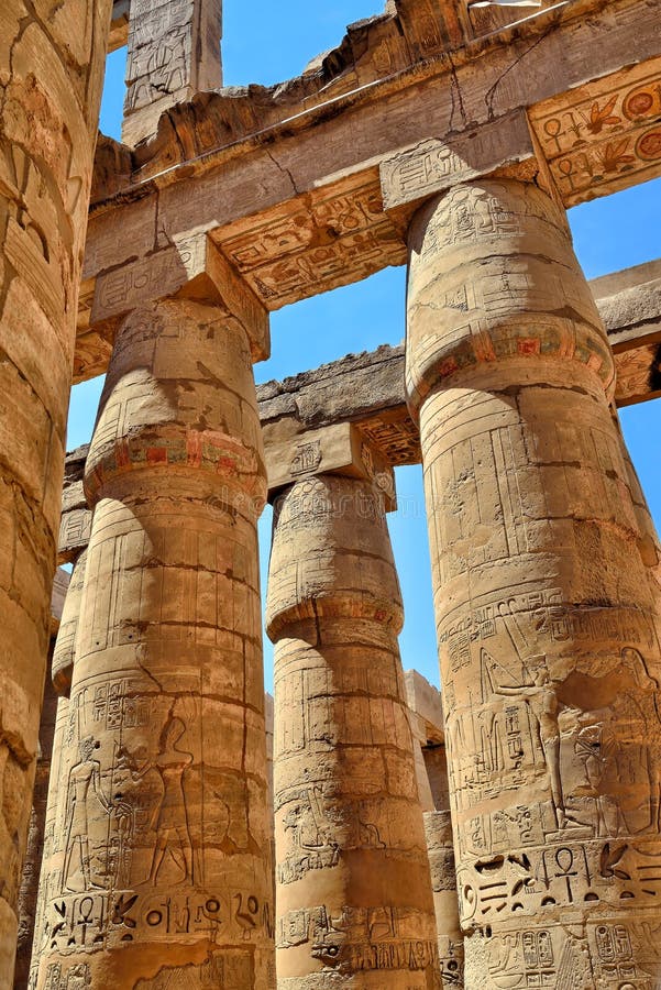 Karnak temple in Egypt stock photo. Image of architecture - 46403714