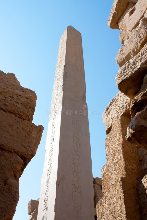 Karnak Temple Obelisk stock photo. Image of granite, nature - 18140944