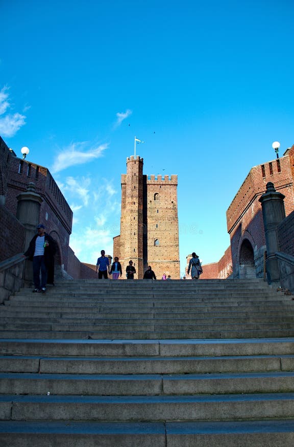 Karnan Tower in Helsingborg Stock Photo - Image of fortification, brick ...