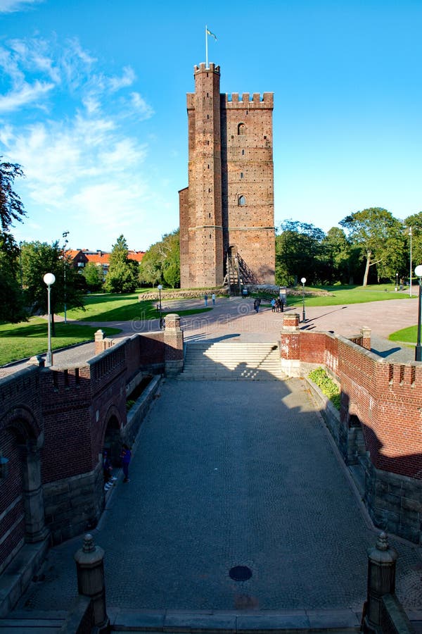 Karnan Tower in Helsingborg Stock Photo - Image of fortification, brick ...