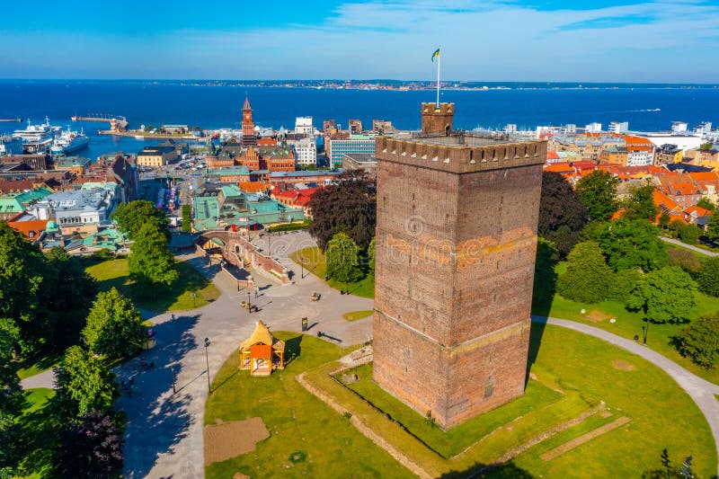 Karnan Tower in Swedish Town Helsingborg Editorial Image - Image of ...