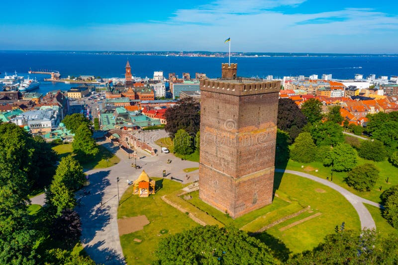 Karnan Tower in Swedish Town Helsingborg Editorial Photography - Image ...
