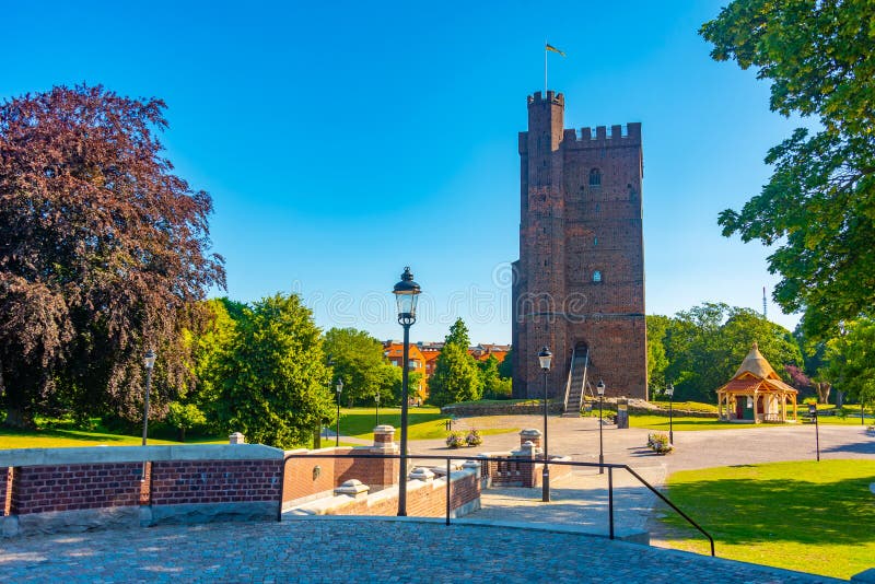 Karnan Tower in Swedish Town Helsingborg Stock Photo - Image of tower ...