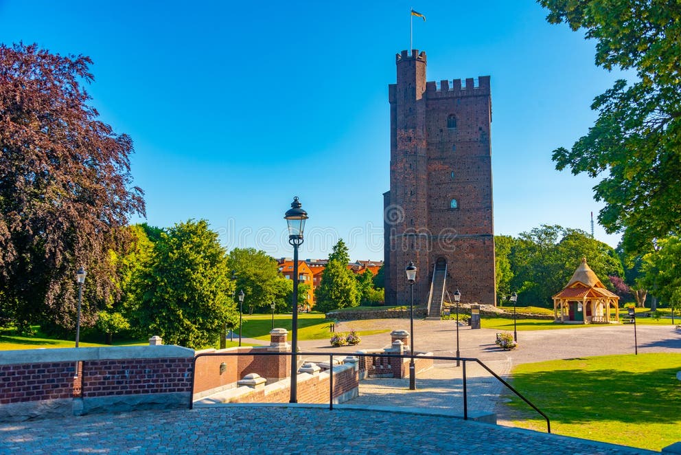 Karnan Tower in Swedish Town Helsingborg Stock Image - Image of ...