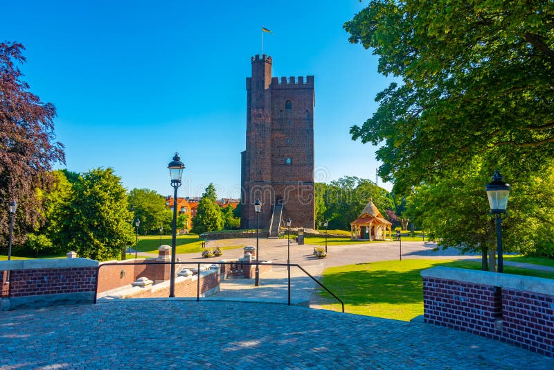 Karnan Tower in Swedish Town Helsingborg Stock Photo - Image of park ...