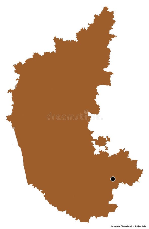 Karnataka State Map with Karnataka Official Flag . Stock Vector ...