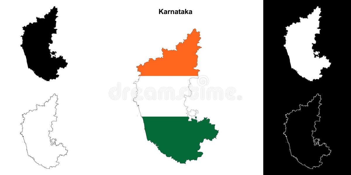Karnataka Map Stock Illustrations – 630 Karnataka Map Stock ...